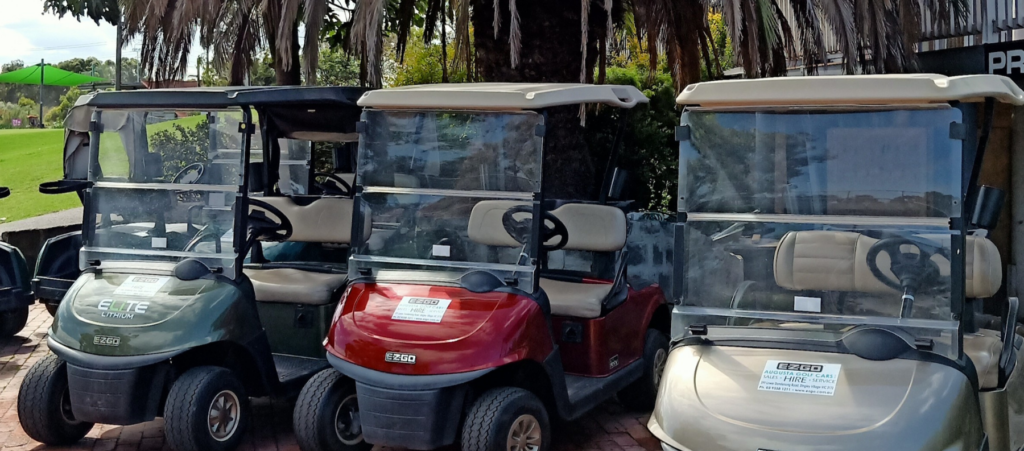 MOTORISED CARTS AVAILABLE FOR HIRE - Riverside Golf Course